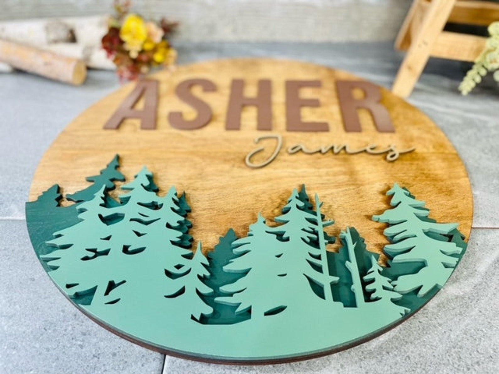 Woodland Nursery Name Sign Woodland Nursery Decor Woodland - Etsy