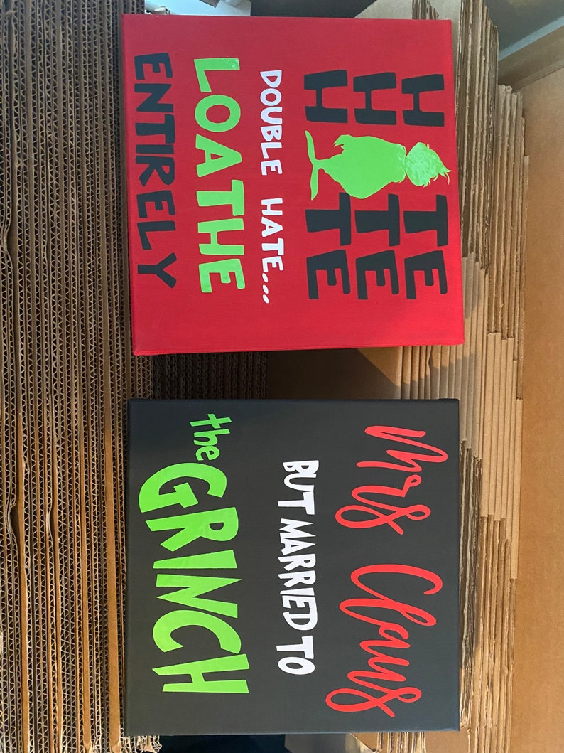 Mrs. Claus but Married to the Grinch Sign, Green Monster Signs, Grinch ...