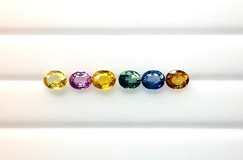 6PCS LOT 5x4mm Rainbow Sapphire Oval Faceted Gemstone AAA - Etsy