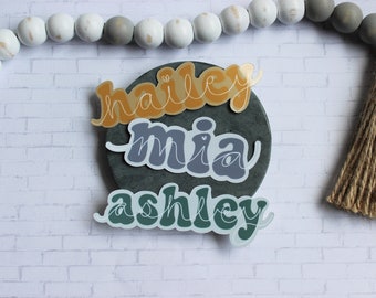 Die Cut Name Sticker - Etsy