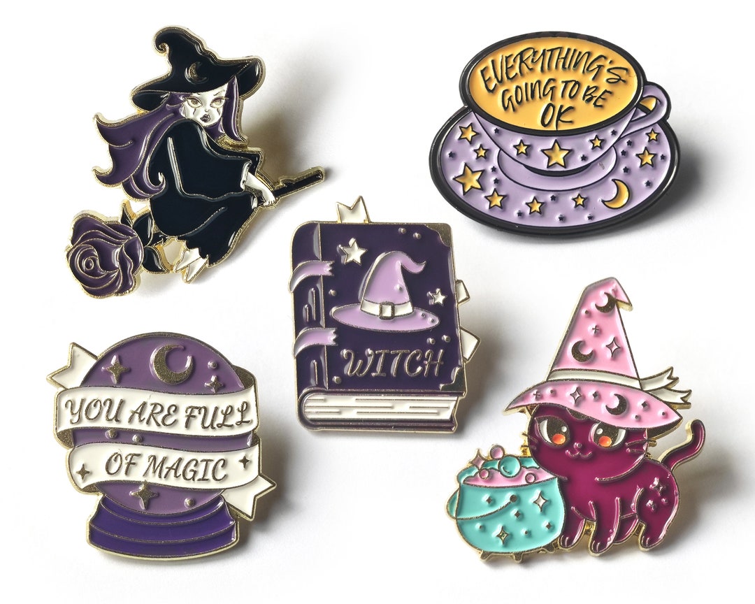 Magic Pin Magic Enamel Pin Cute Pins Hard Enamel Pin Pin Badge Purple ...