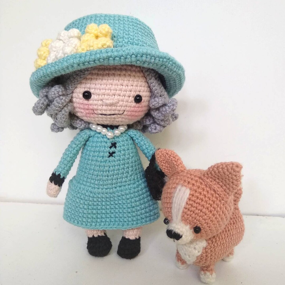 Finished Doll Old Lady in Blue Suit Amigurumi Doll Crochet Doll - Etsy