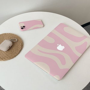 Light Pink Cute Wave MacBook Case Cover for New MacBook Pro 13 14 15 16 ...