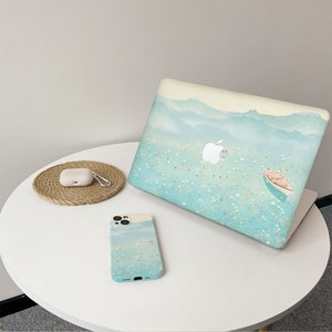 Light Blue Painting MacBook Case Cover for New MacBook Pro 13 14 15 16 ...