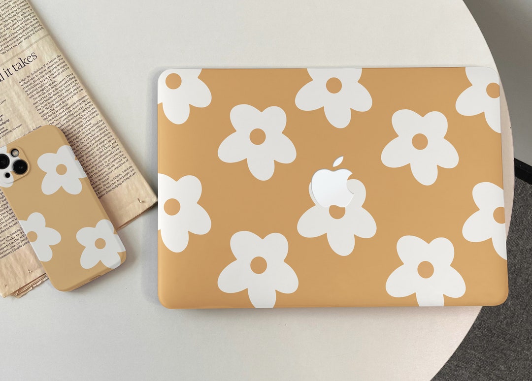 Cute Flower Print MacBook Shell Case Cover for New MacBook M1 Pro 14 M1 ...