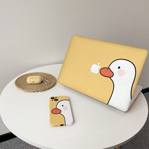 Cartoon Duck Yellow MacBook Shell Case Cover for New MacBook Pro 13 14 ...