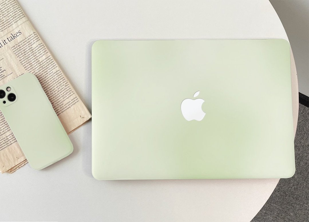 Pretty Green MacBook Shell Case Cover for New MacBook Pro 13 14 M1 M2 ...