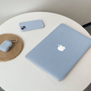 Elegant Light Blue Solid Color Hard Case for MacBook Air 11/13 New Pro ...