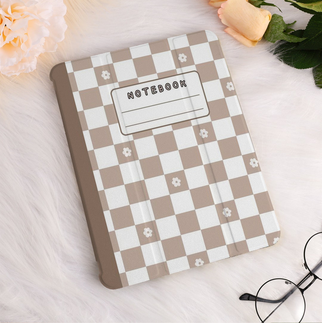 Khaki Notebook iPad Case Cover for iPad Air 3/4/5,ipad 10/9/8,ipad 9.7 ...