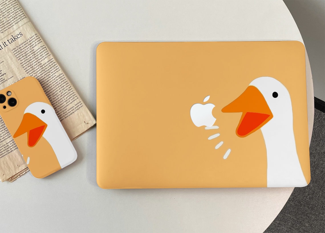 Cartoon Goose Yellow Macbook Shell Case Cover for New Macbook - Etsy
