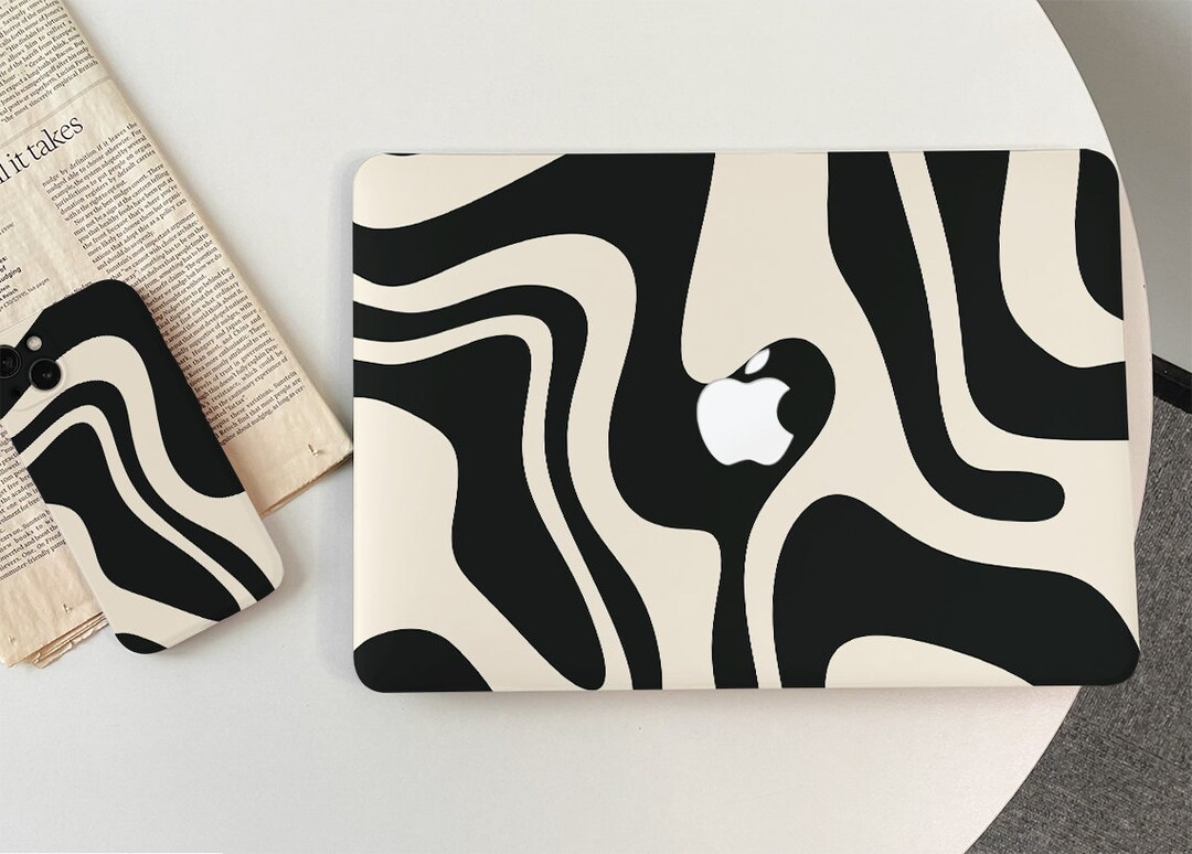 Abstract Wave Unique MacBook Shell Case Cover for New MacBook Pro 13 14 ...