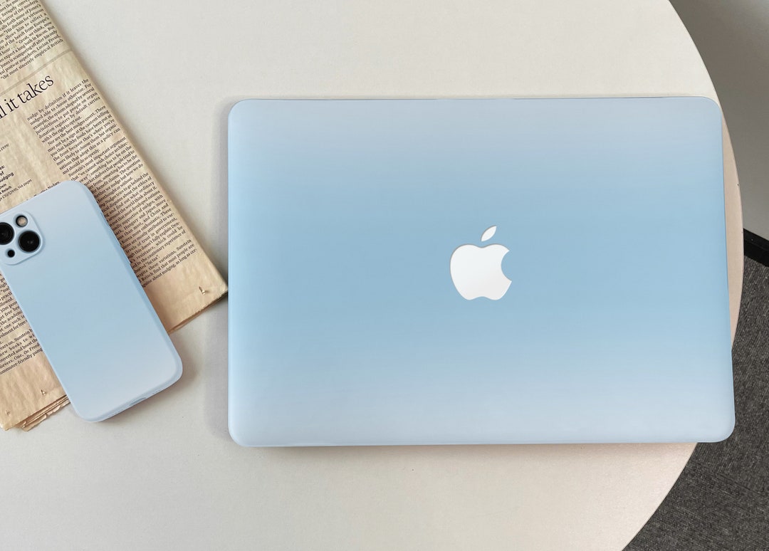 Dreamy Blue Simple Elegant Hard Case for MacBook Air11/13 New Pro 13/14 ...