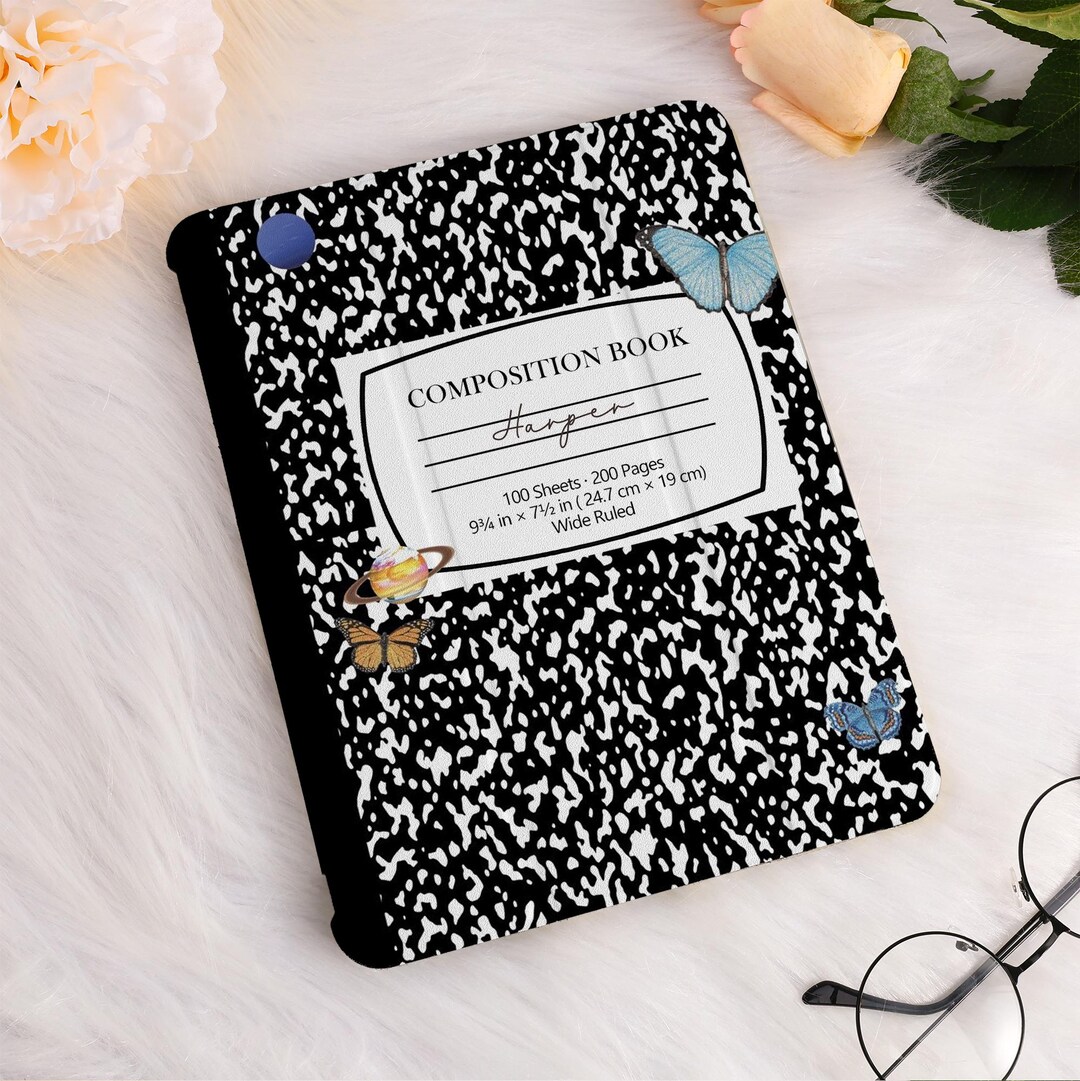 Custom Name Composition Book iPad Case Cover for iPad Air 4/5,ipad 10/9 ...