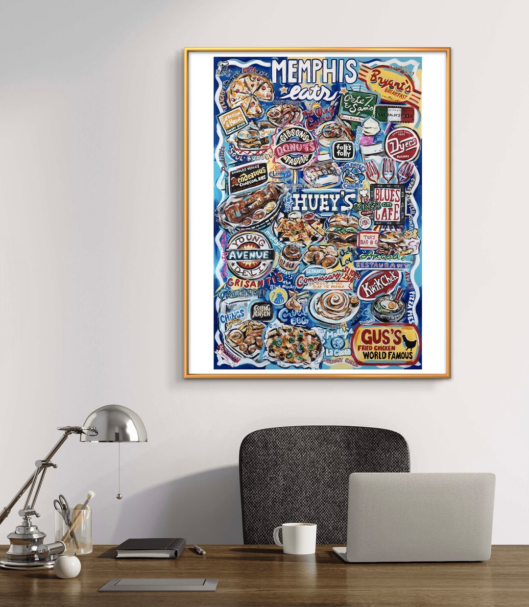 Memphis Eats - Famous Food Collage Fine Art Print - Etsy