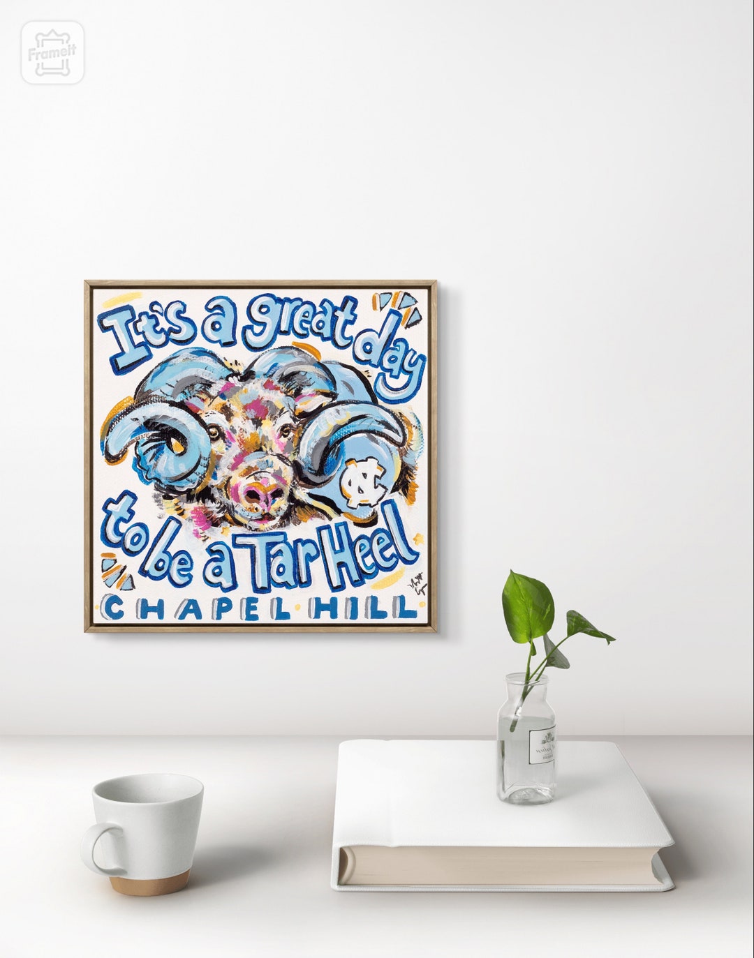 UNC Tarheels “ramses” Fine Art Matte Print FAN ART - Etsy