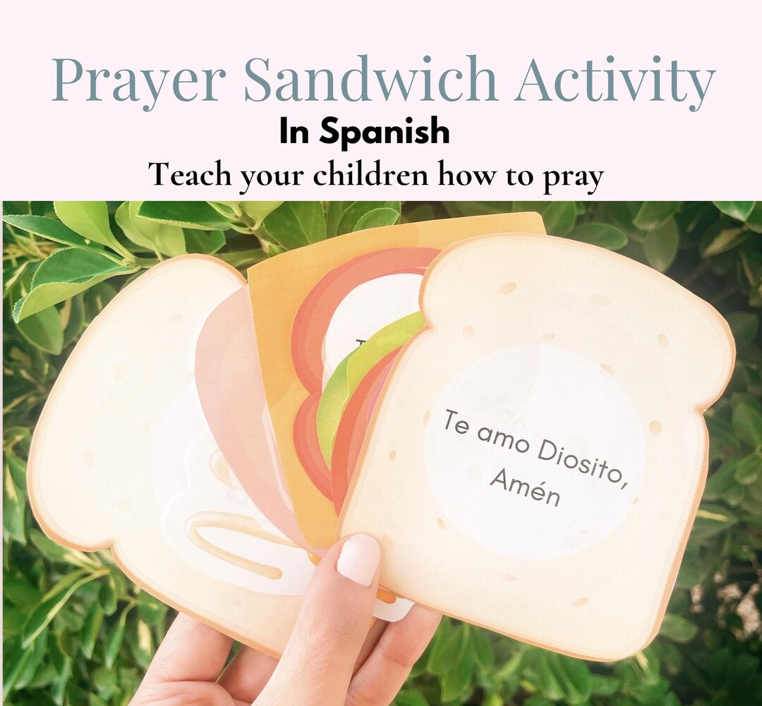 Prayer Lesson Activity for Children Prayer Sandwich to Teach Kids About ...