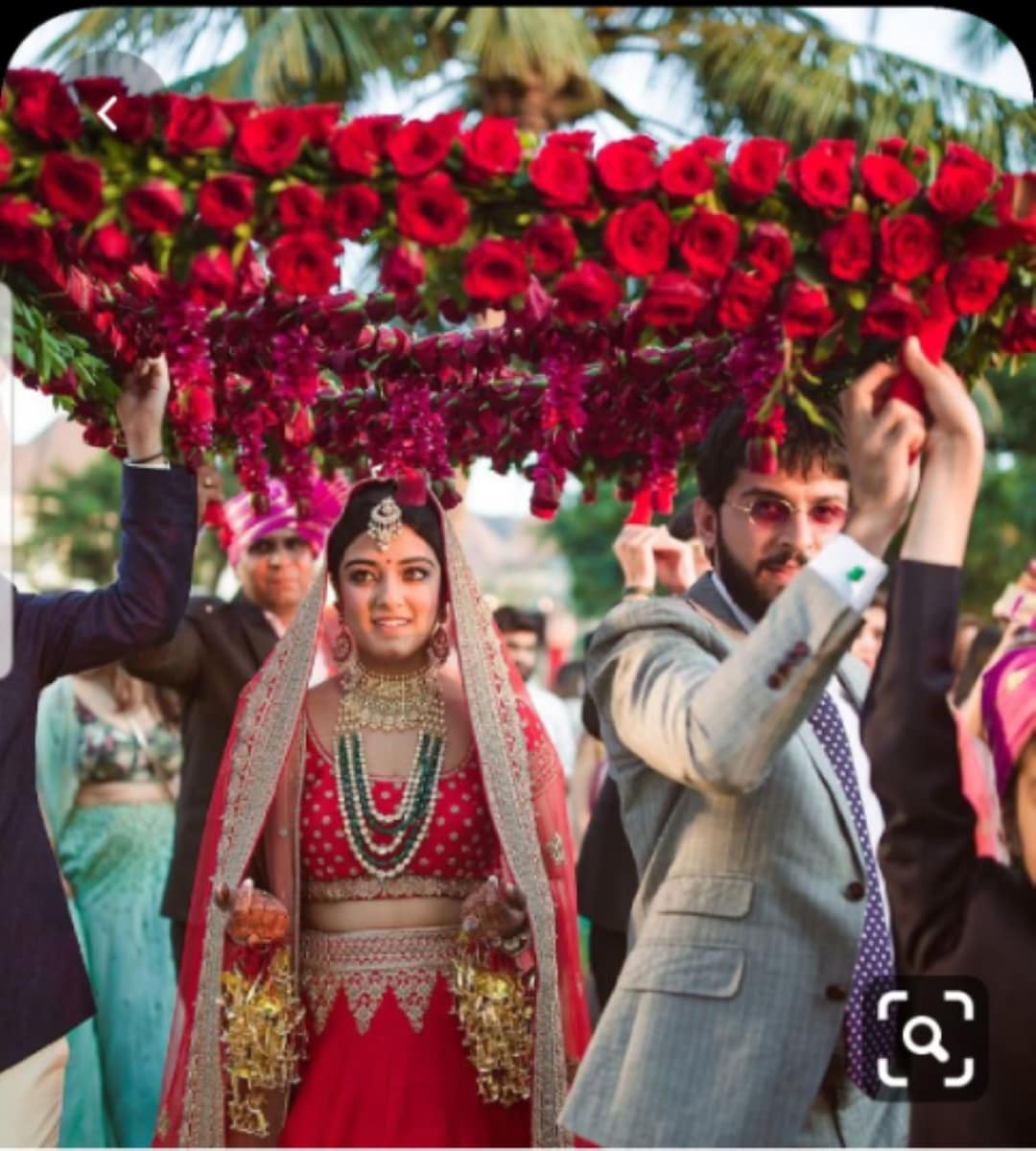 Red Flower Bridal Chaadar: Indian Wedding Entry (60x40) - Etsy