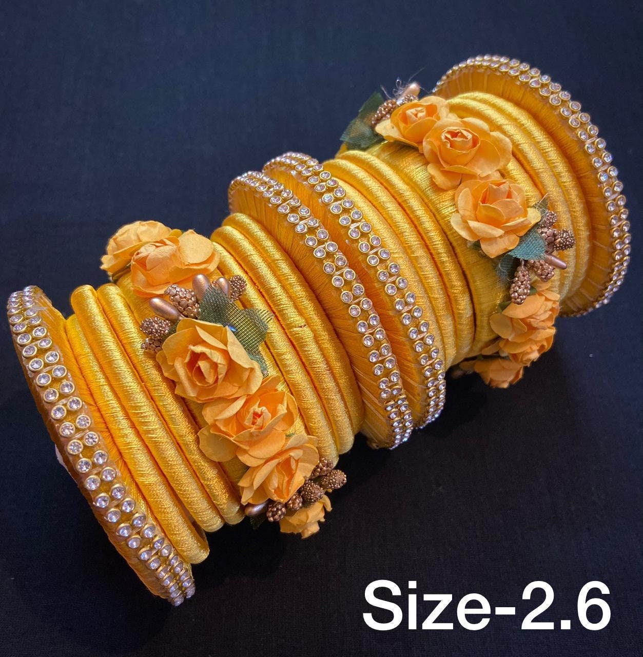 Handmade Bangles Lovely Color Beautiful Set for Bridal Silk | Etsy