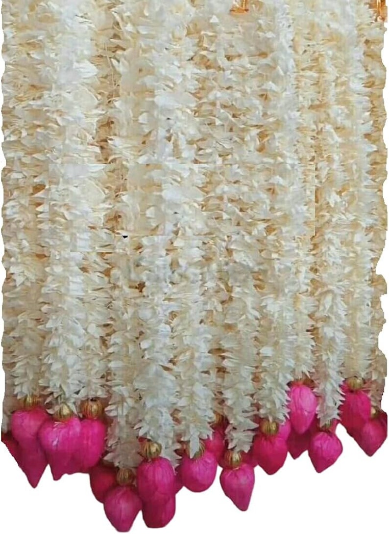 Pink Lotus Bud Garland: Rajasthani Wedding Mehndi Decor (4 Feet) - Etsy
