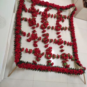 Red Flower Bridal Chaadar: Indian Wedding Entry (60x40) - Etsy