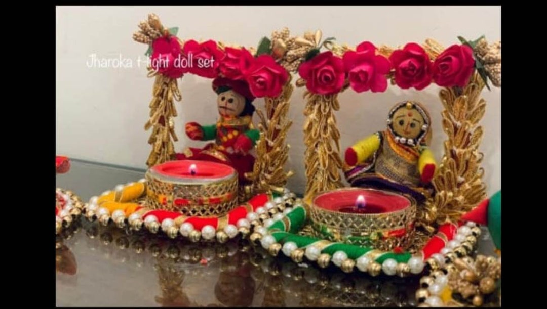 Couple Puppet Diya Door Traditional Handmade Door Decoration Diwali ...