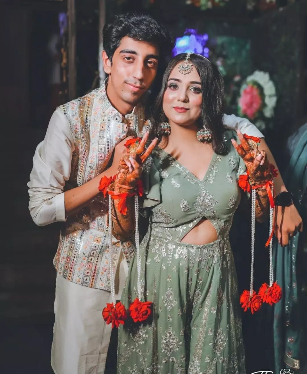 Red Color Flower Kalira Kaleera for Bridal Handmade Flower Jewelry ...