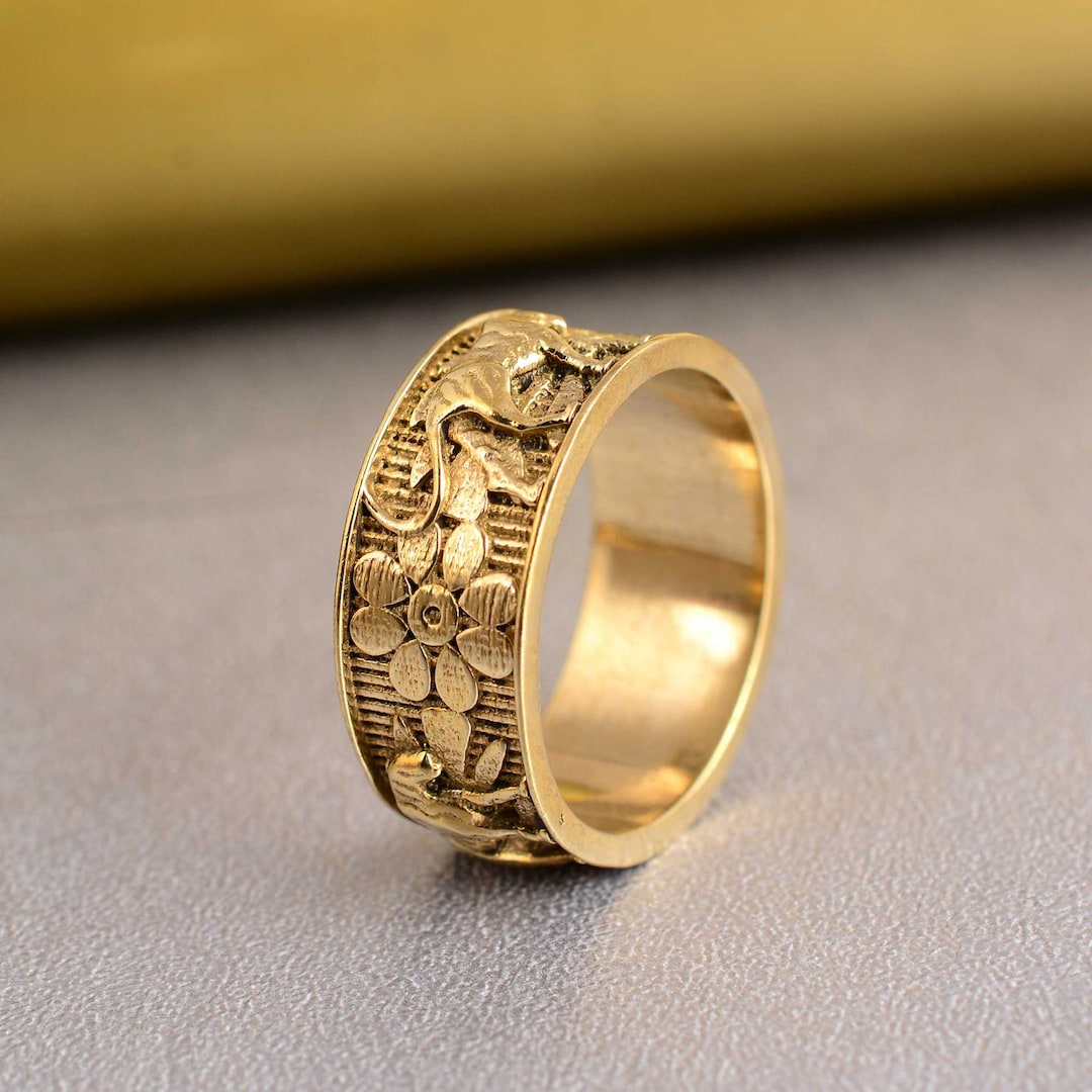 Hammered 14k Gold Filled Ring: Rustic Stacking Band - Etsy