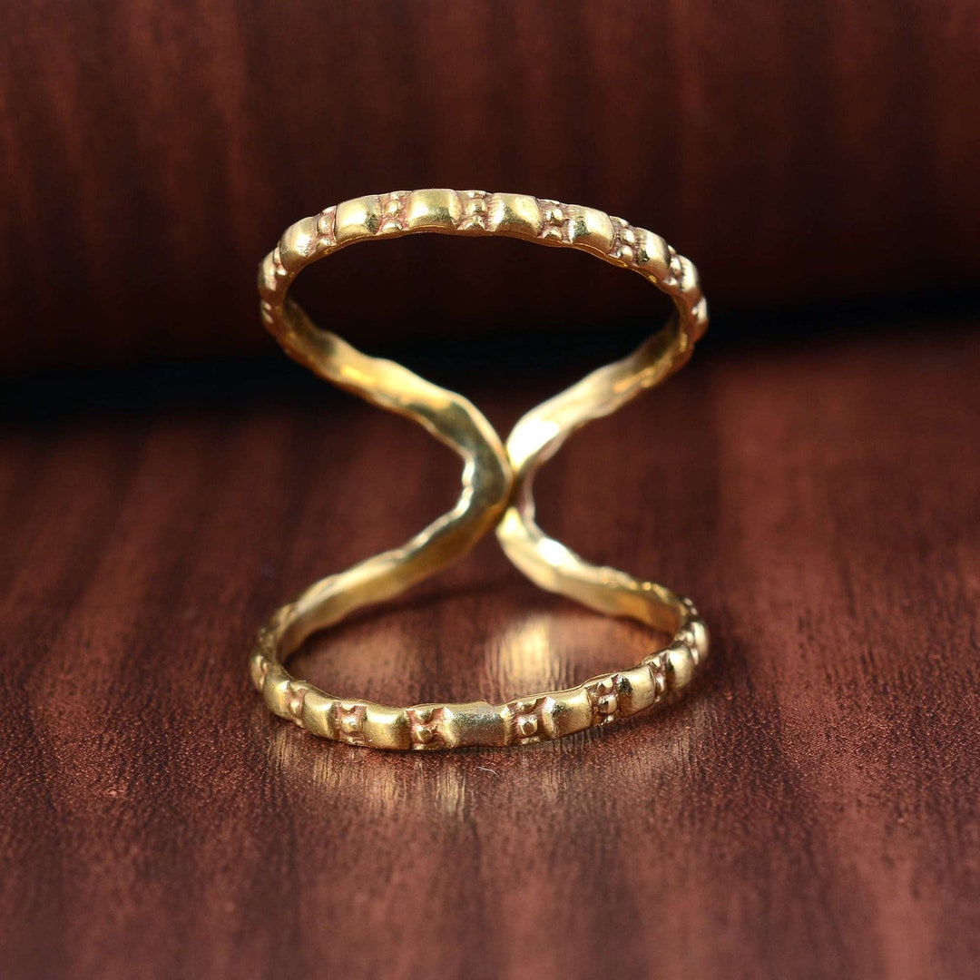 Adjustable Brass Arthritis Ring: Twisted Knuckle Splint Ring - Etsy