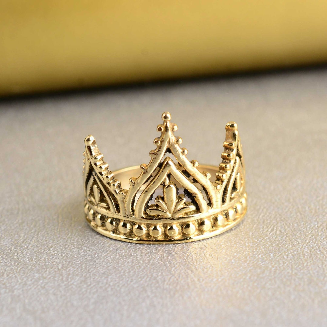 Gold Crown Ring - Etsy