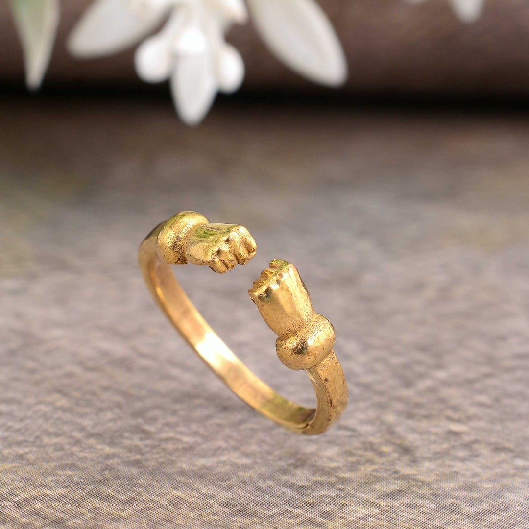 Fist Ring Gold Fist Bump Handmade Jewelry - Etsy