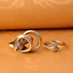 Serpent Delicate Brass Ring Handmade Snake Ring Goth Ring - Etsy