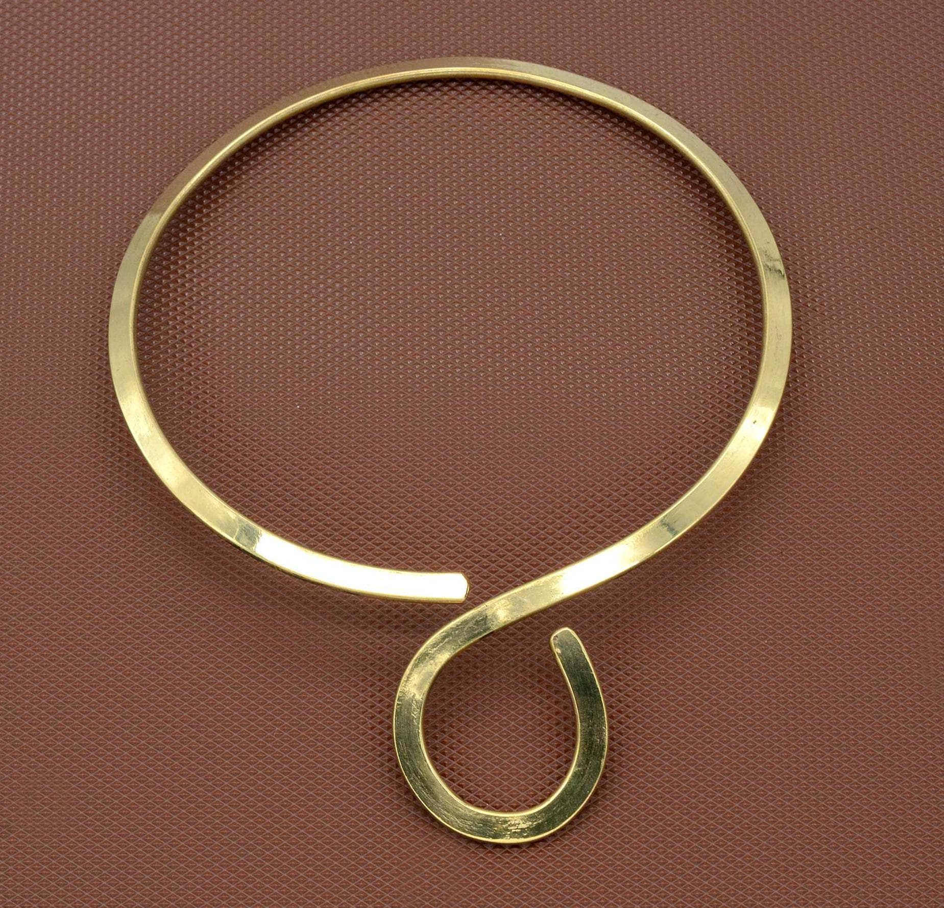 Brass Ethnic Torque Necklace: Viking Tribal Choker - Etsy