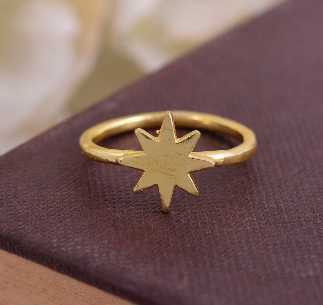 Tiny Star Ring, Gold Star Ring, Star Ring, Celestial Ring, Stacking ...