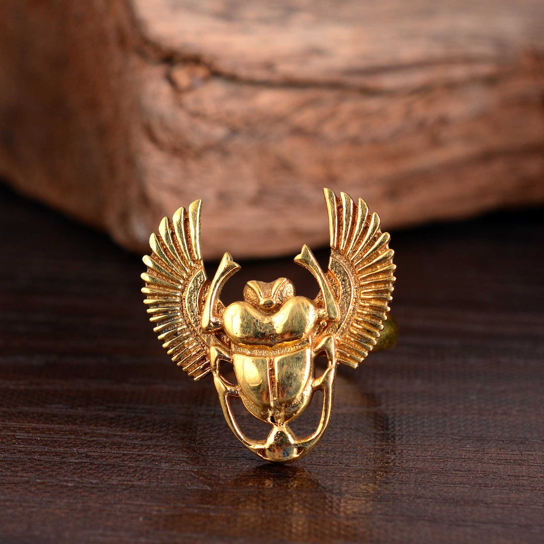 Scarab Ring, Beetle Ring, Insect Ring, Insect Jewelry, Egyptian Scarab ...