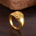 Om Signet Ring, Brass Ohm Ring, Buddhist Ring, Meditation Ring, Mantra ...
