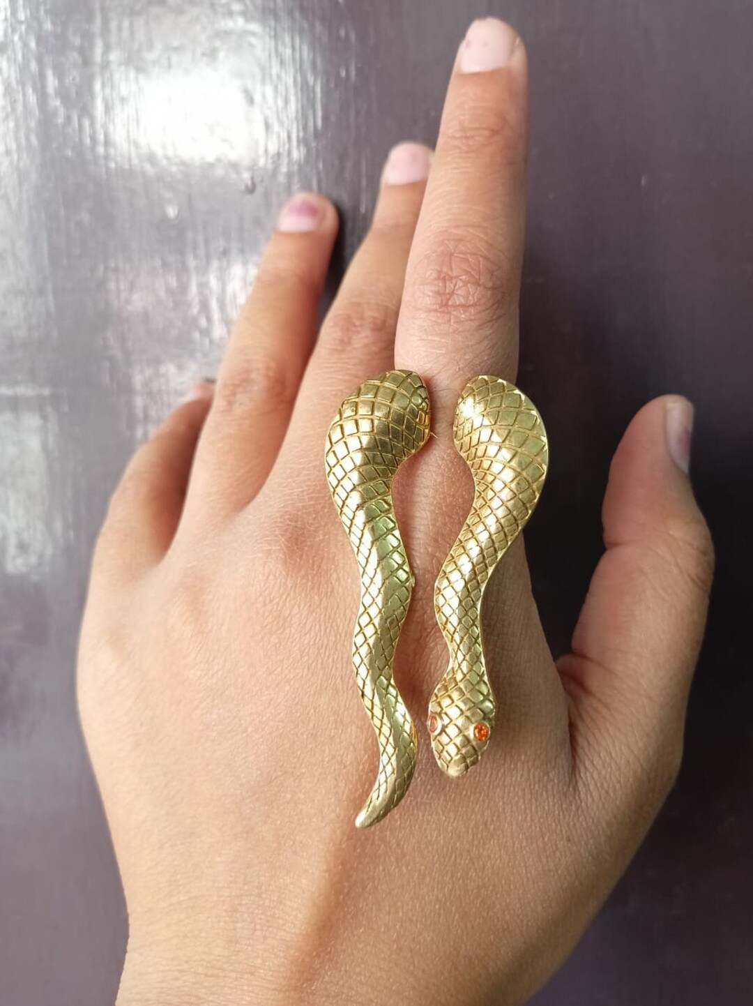 Gold Snake Animal Ring, Serpent Ring Snake Ring Animal Boho Ring Gold ...