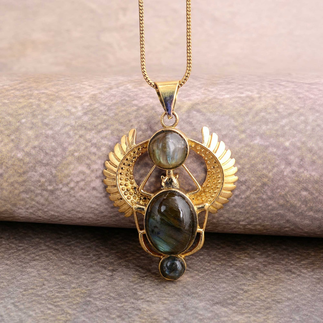 KHEPRI Scarab Pendant, Carved Scarab, Beetle Jewelry, Egyptian Scarab ...