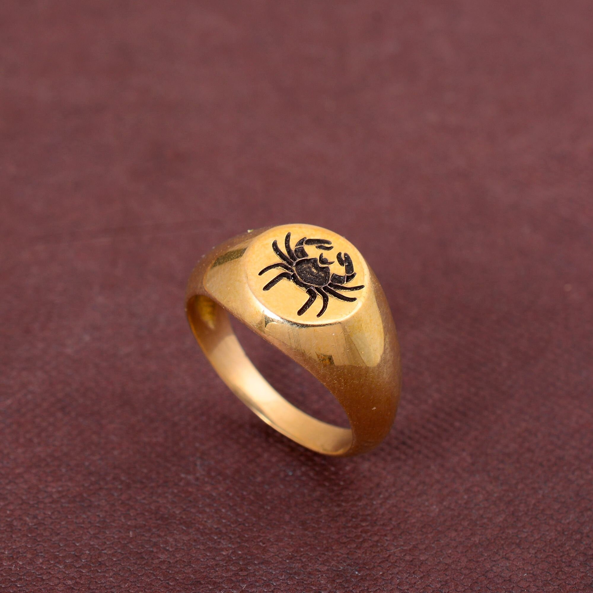 Zodiac Ring Zodiac Signet Ring Gold Signet Ring Astrology | Etsy