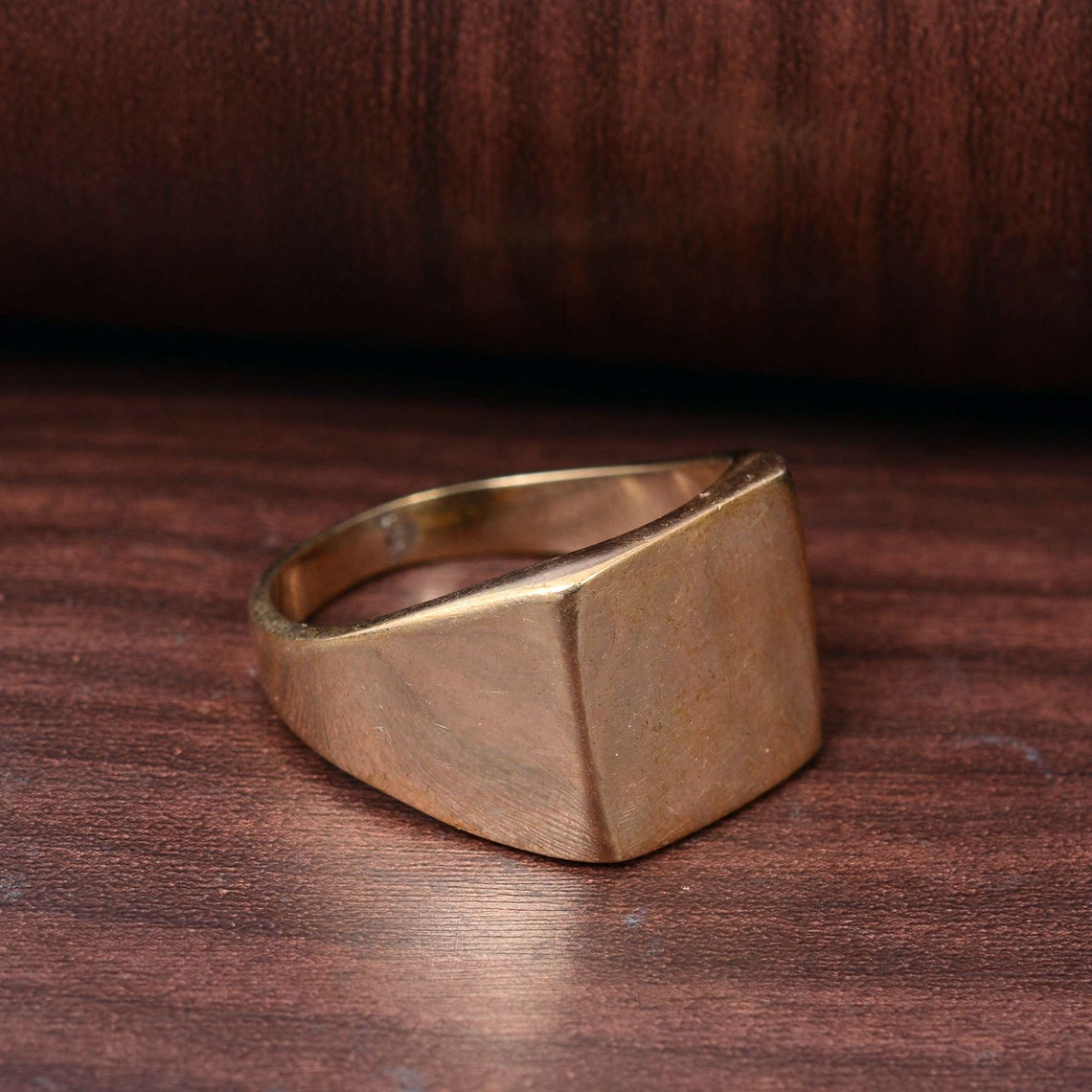 Square Signet Ring Gold Signet Ring Silver Signet Ring - Etsy