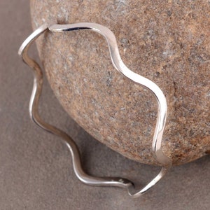 Wave Cuff Bangle Silver Ocean Beach Jewelry - Etsy