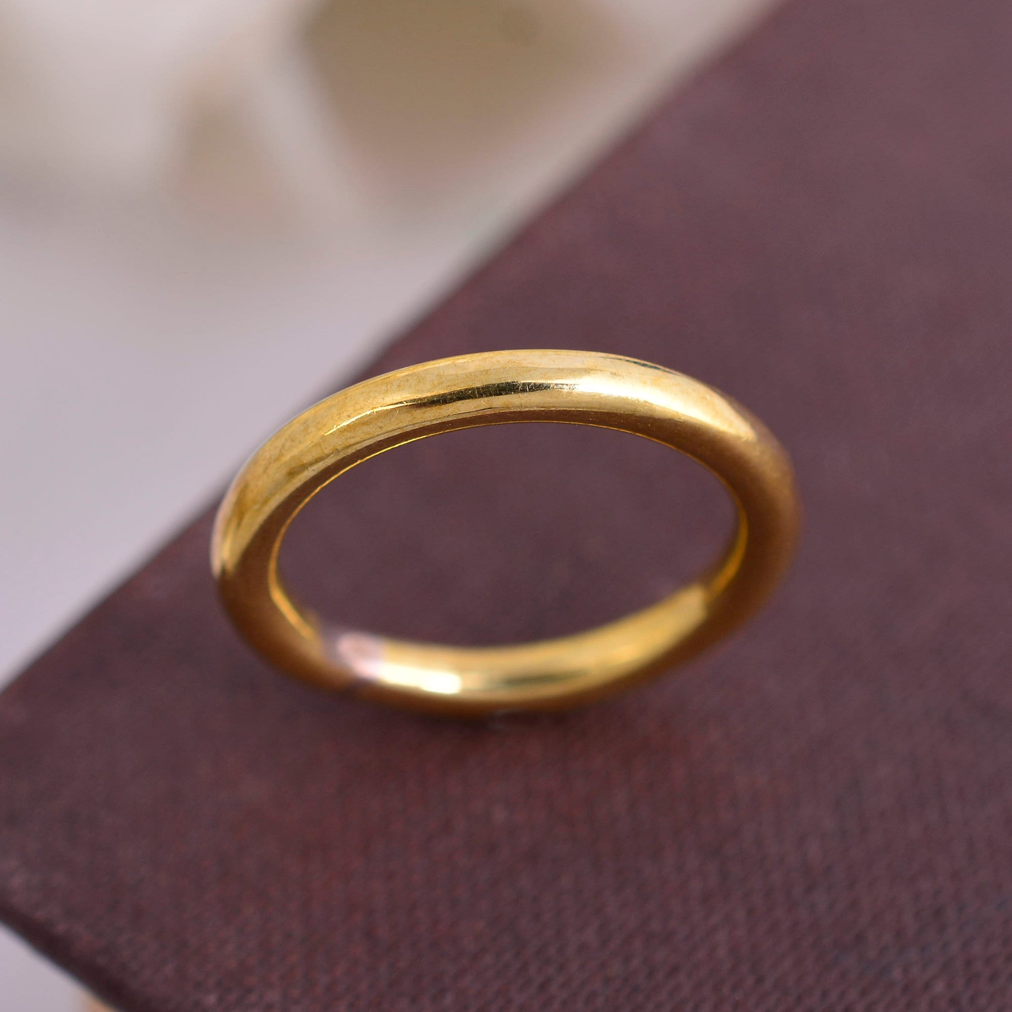 Band Full Round Ring Rounded Band 3 Mm Ring Brass Stacking - Etsy