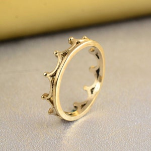 Brass Crown Ring: Handmade Promise Ring - Etsy