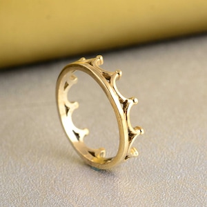 Brass Crown Ring: Handmade Promise Ring - Etsy