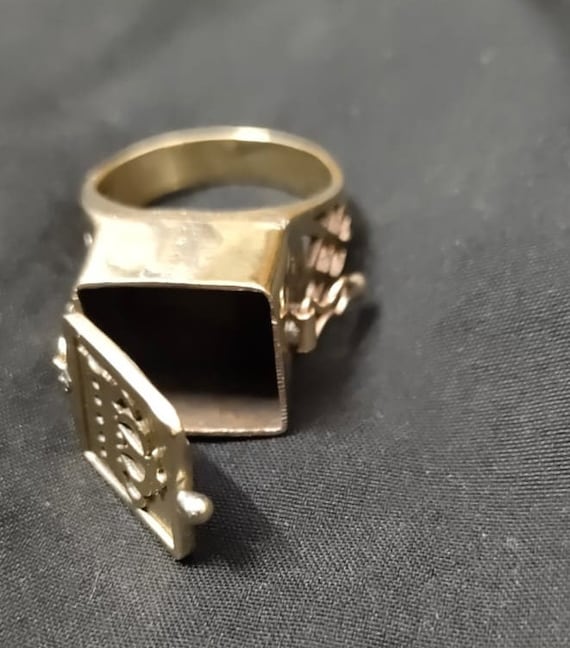 Secret Poison Ring gold Plated Poison Ring unique Poison - Etsy