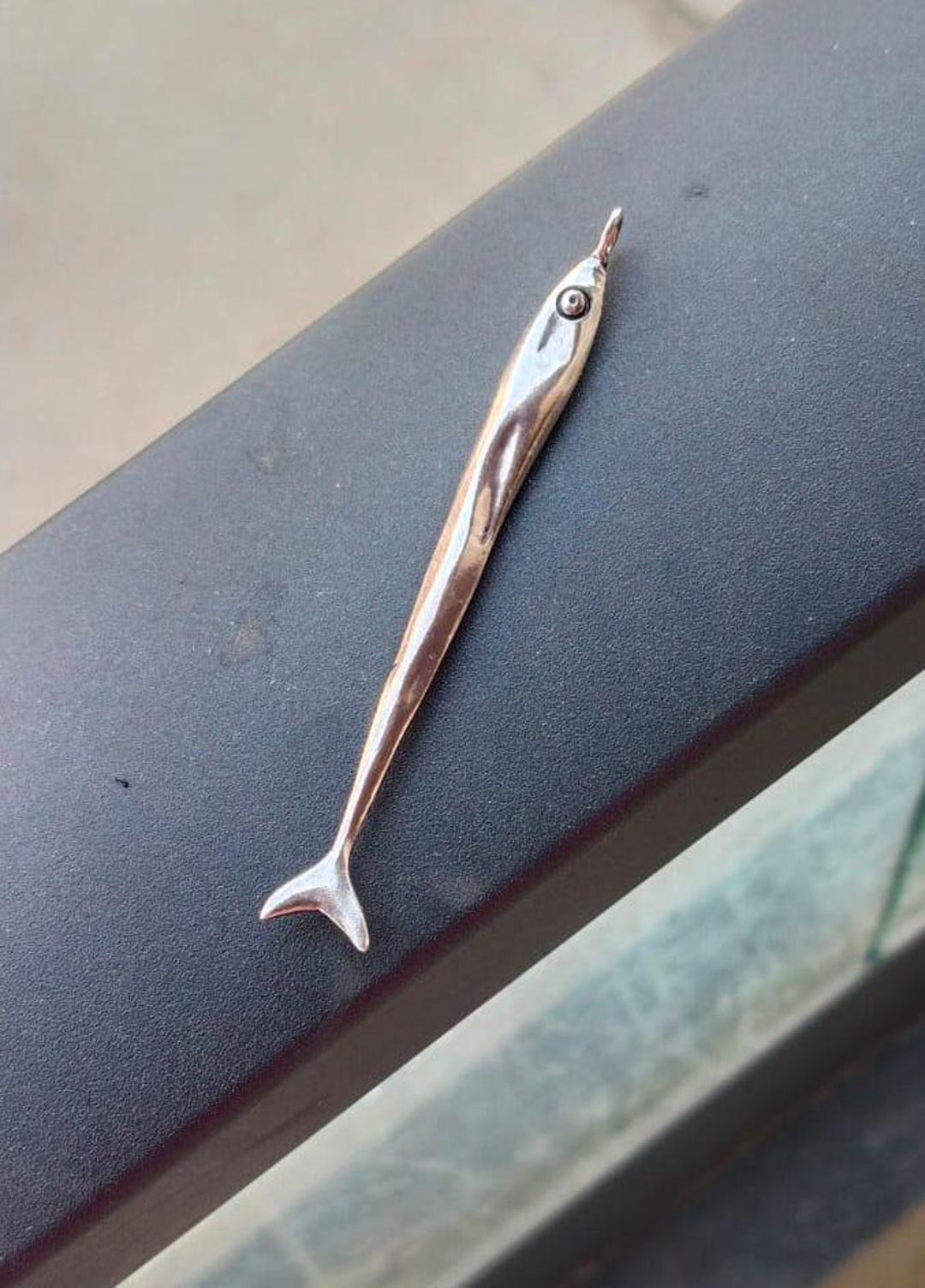 Handmade Brass Sardine Fish Pendant Necklace - Etsy