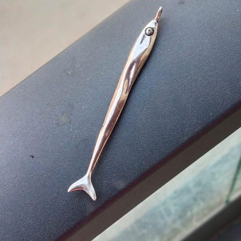 Silver Sardine Charms - Etsy UK