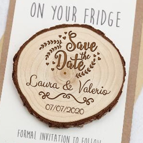 Personalized Wooden Save the Date Engraved Save the Date Wood | Etsy