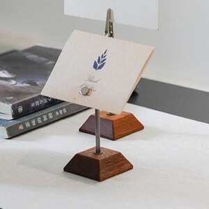 Magnetic Walnut Wooden Clips ,walnut Card Holder, Picture Stands, Name ...