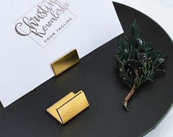 Brass Card Holder | Etsy