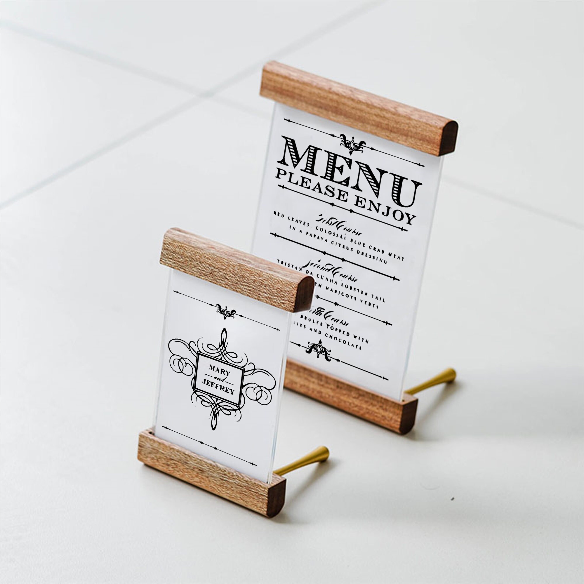 Walnut Price Tag Holder Walnut Card Holder Price Tag Stands - Etsy